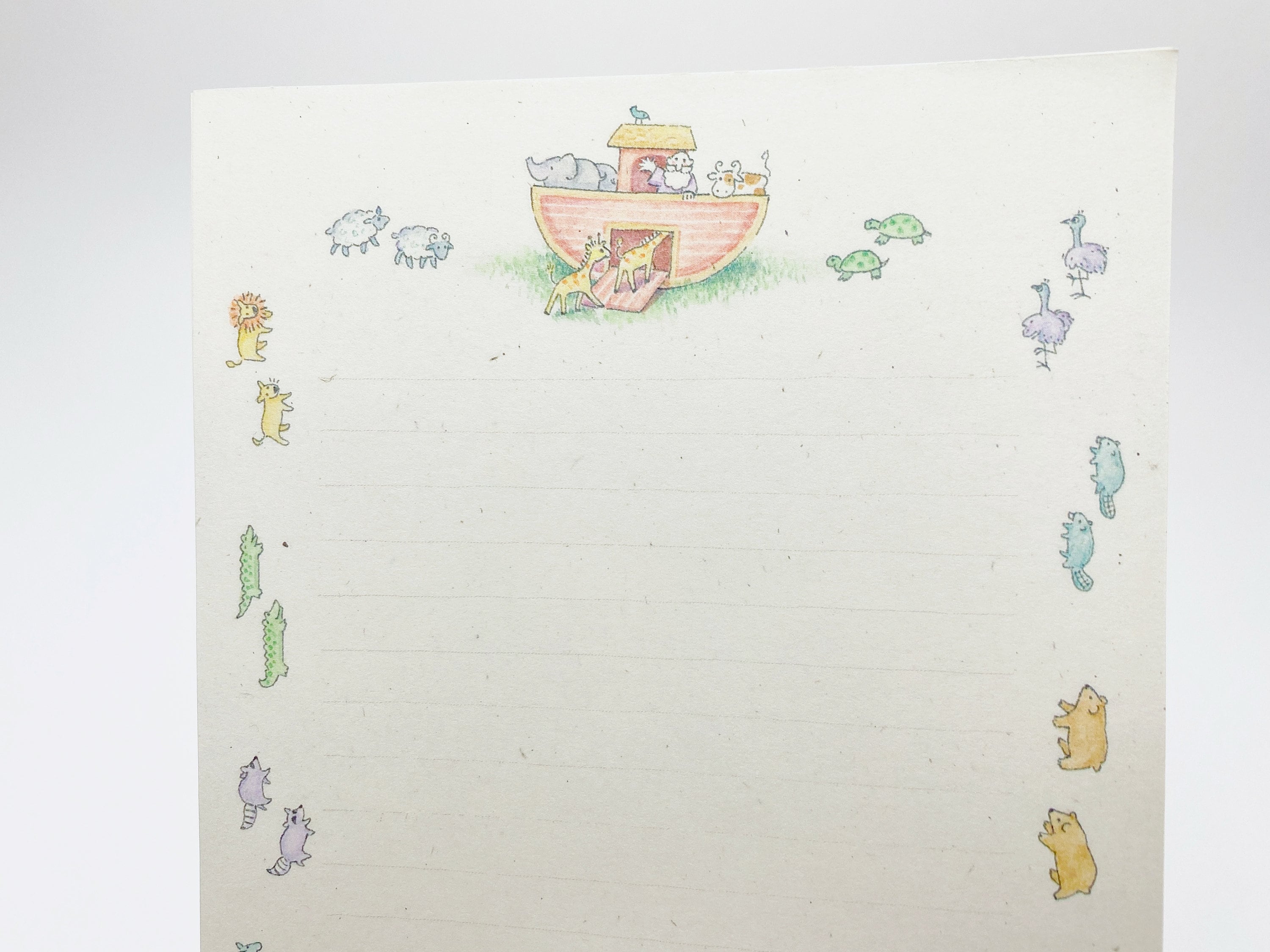 Vintage Noah's Ark & Animals Stationery Set by Hallmark - Mini Letter ...