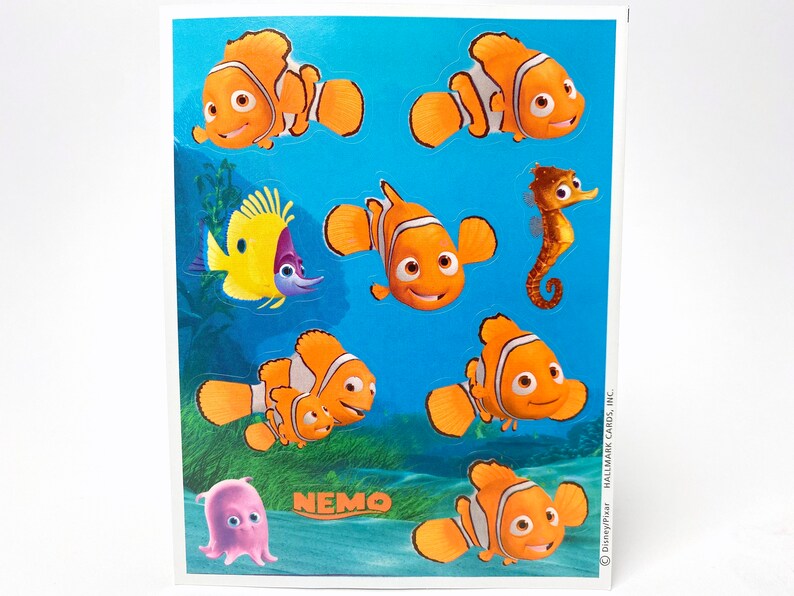 Finding Nemo Sticker Sheet Hallmark 2003 Disney Pixar | Etsy