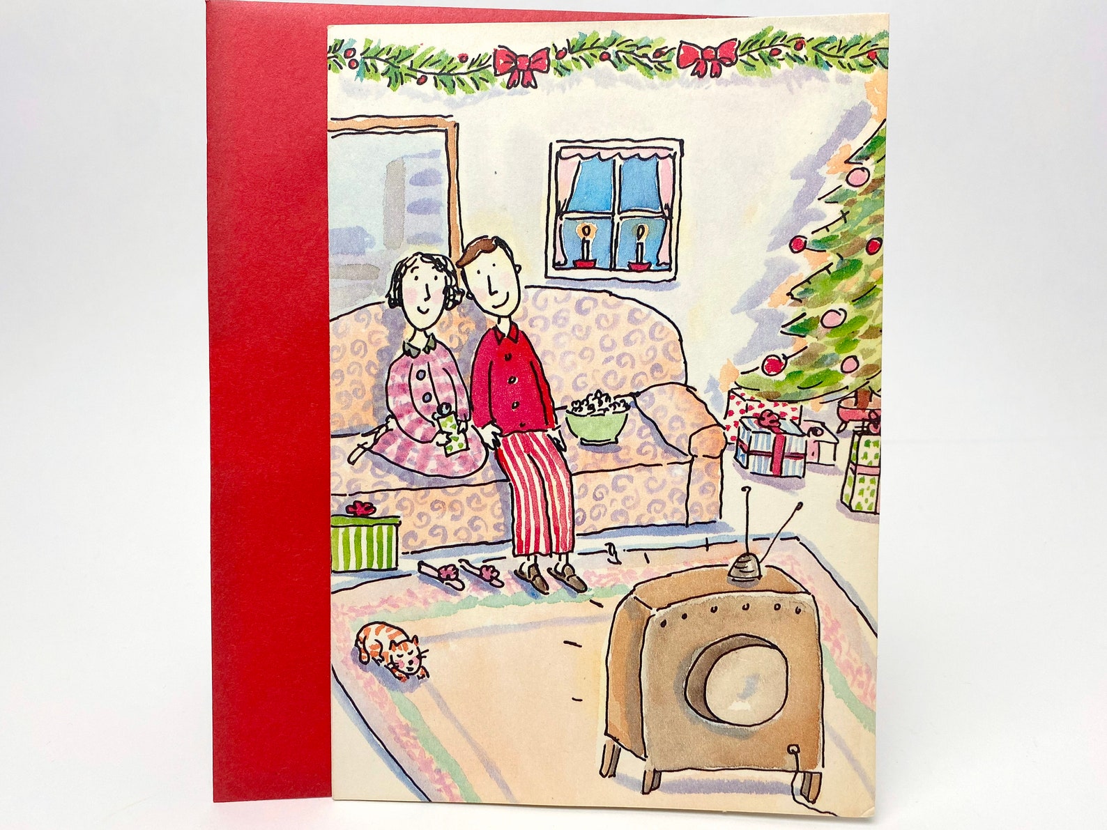 Vintage Shoebox Greetings Christmas Card Hallmark Happy - Etsy