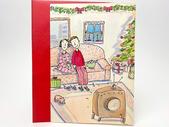 Vintage Shoebox Greetings Christmas Card Hallmark Happy - Etsy