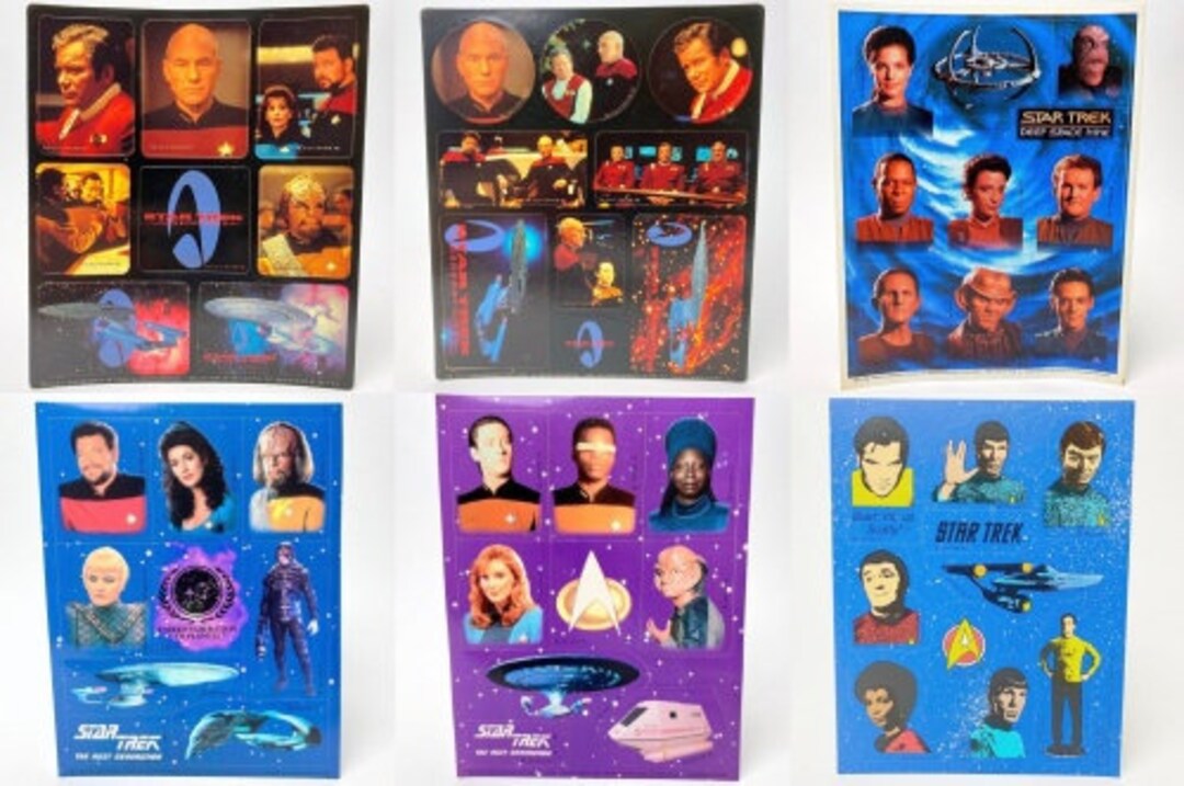 Vintage Star Trek Sticker Sheet - Ambassador Hallmark & Bex, 1990 1992 ...