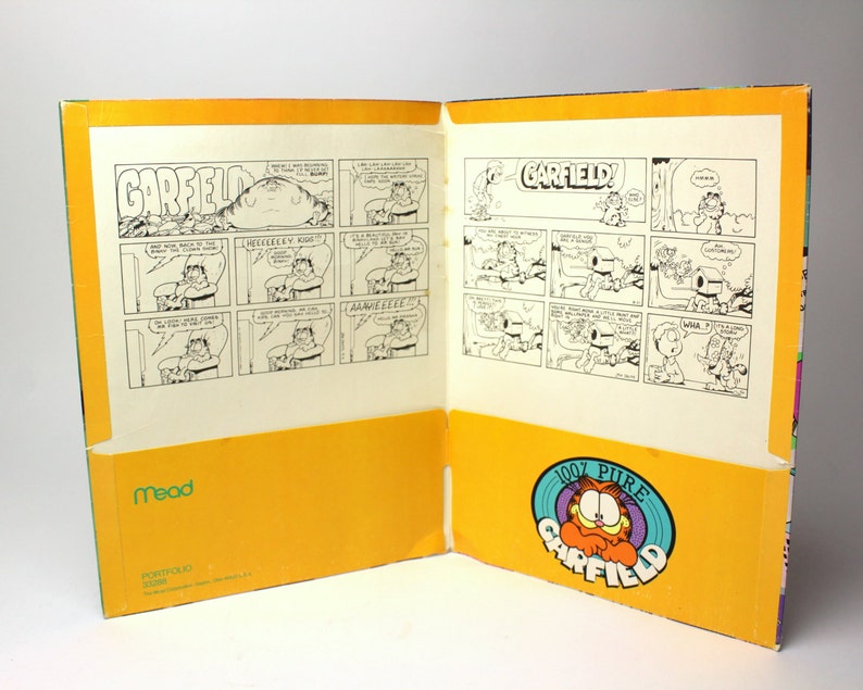 Vintage 1988 Mead Portfolio Folder Garfield Caped Adventure - Etsy