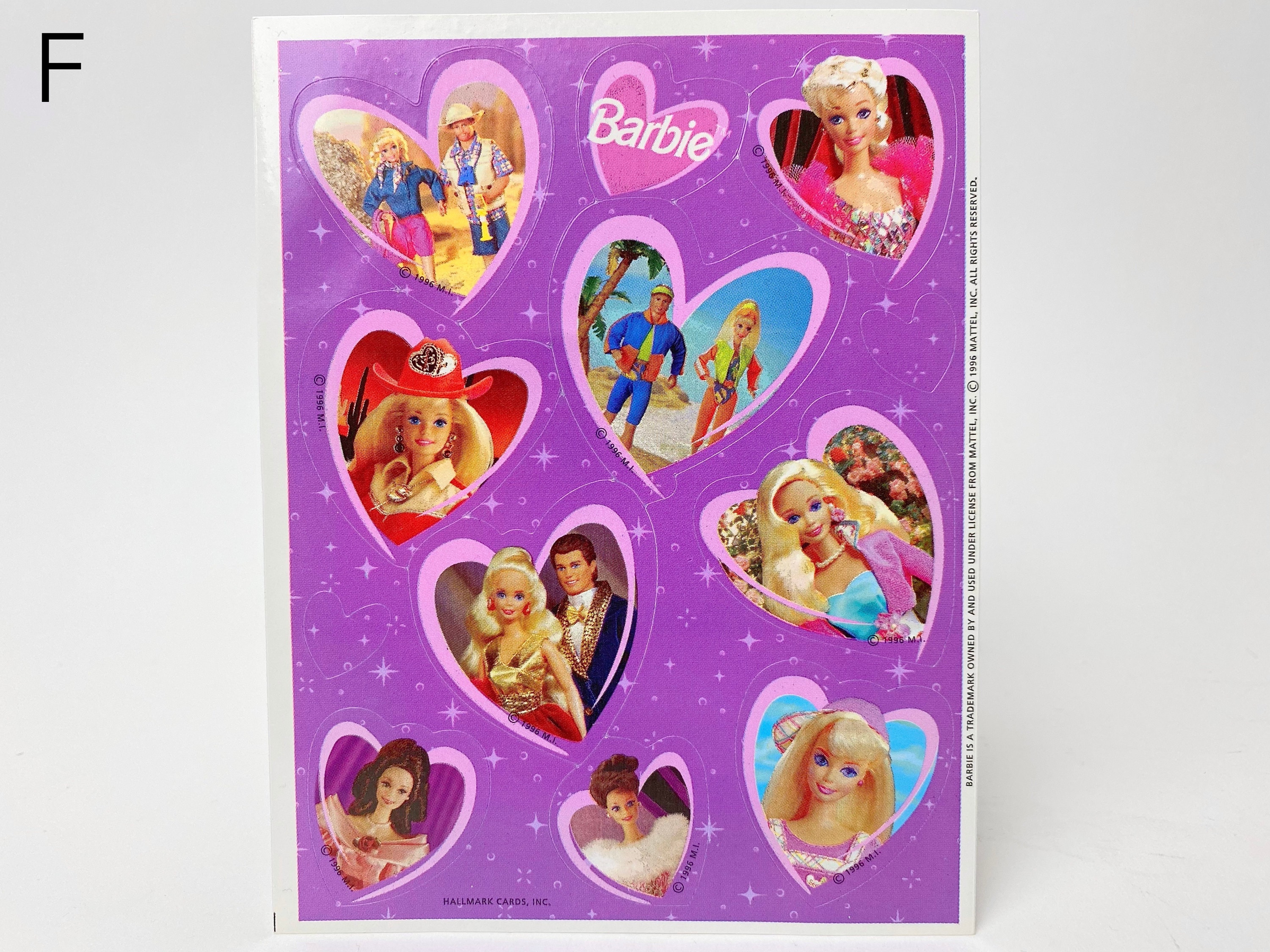 Vintage 80s 90s Barbie Sticker Sheet Hallmark Ambassador - Etsy
