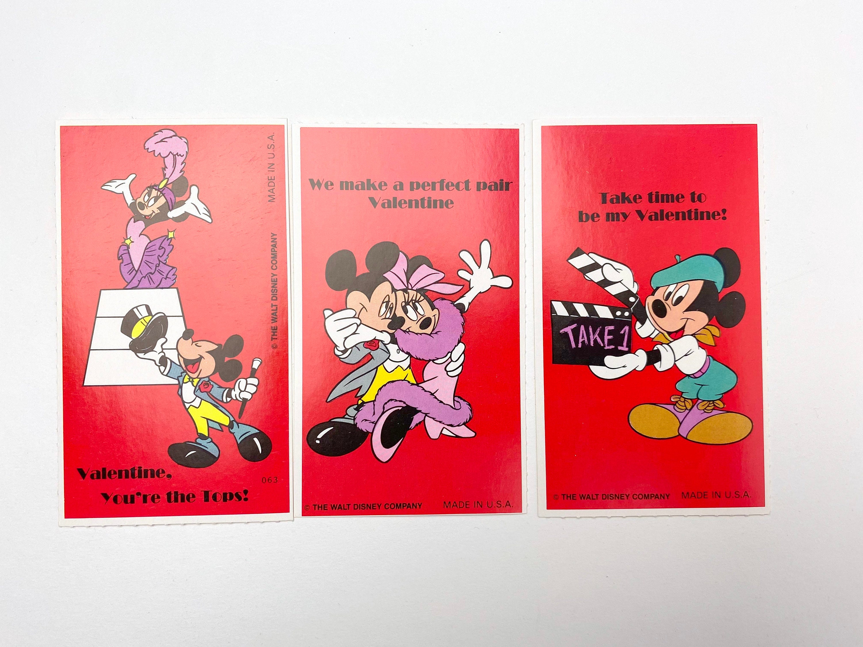 Vintage Mickey Mouse Valentine Cards Choose a Set Disney | Etsy