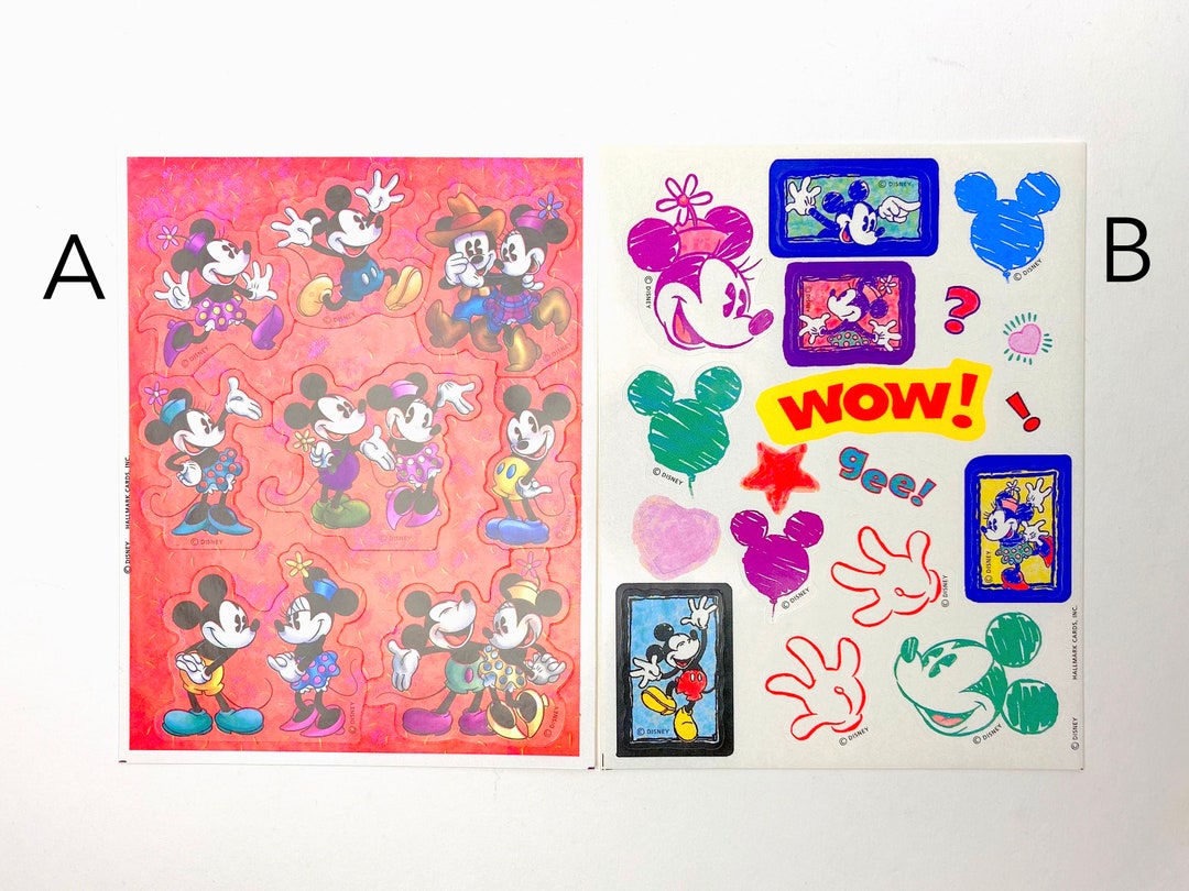 Vintage Mickey & Co Sticker Sheet by Hallmark - Your Choice ...