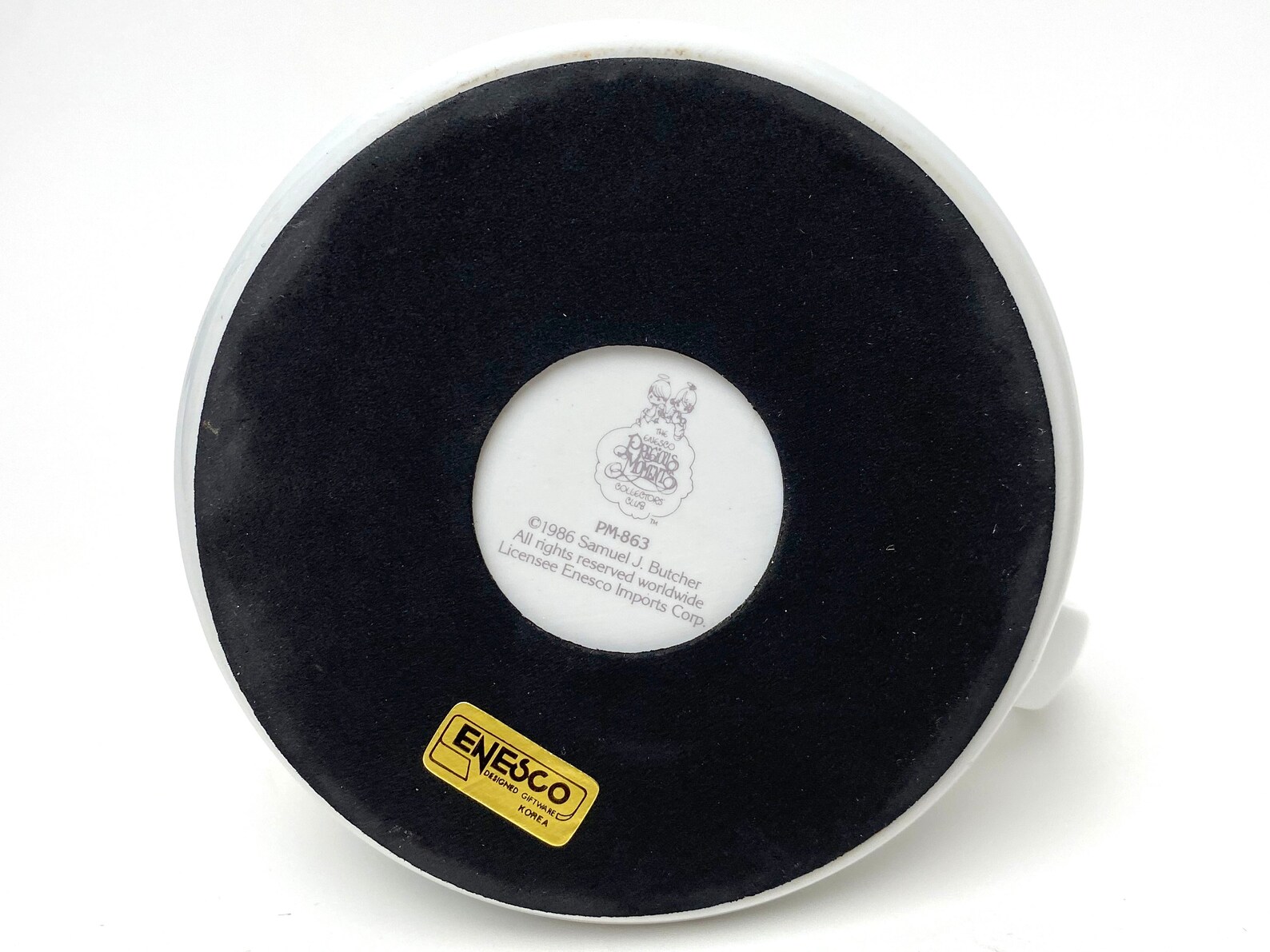 Vintage Precious Moments Weighted Coffee Mug Boy Driving a | Etsy