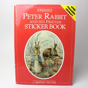 Vintage 1987 Peter Rabbit Sticker & Activity Book W/ Reusable Stickers ...