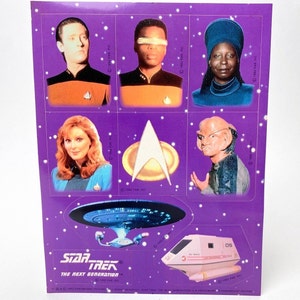 Vintage Star Trek Sticker Sheet - Ambassador Hallmark & Bex, 1990 1992 ...