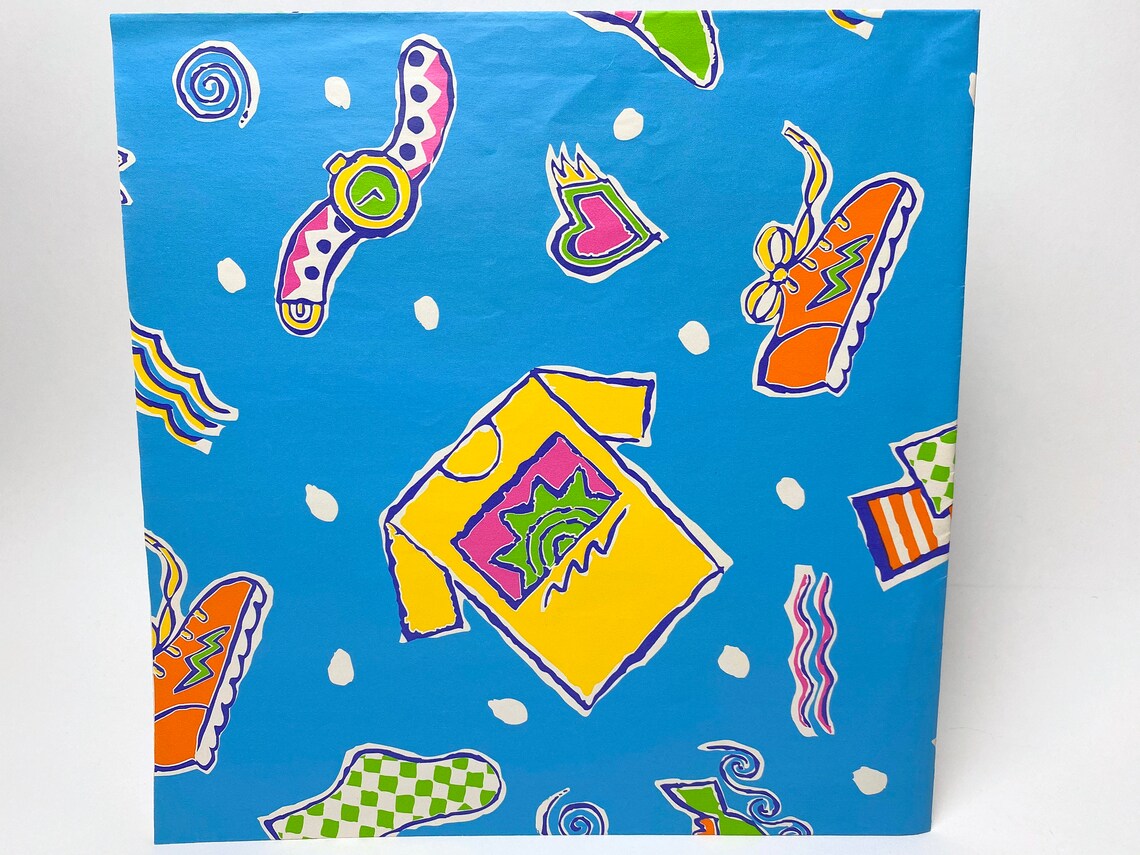 Vintage 90s Gift Wrap by Hallmark - 1 Sheet (20" X 30") - All Occasion ...