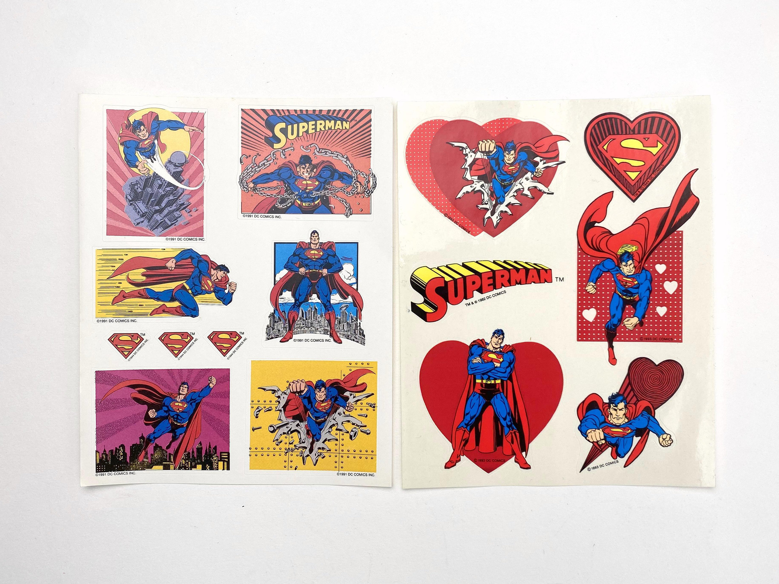 Vintage Superman Sticker Sheet 90s American Greetings DC - Etsy