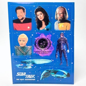Vintage Star Trek Sticker Sheet - Ambassador Hallmark & Bex, 1990 1992 ...