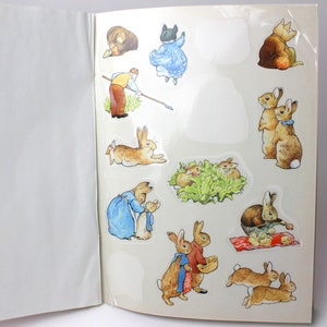 Vintage 1987 Peter Rabbit Sticker & Activity Book W/ Reusable Stickers ...