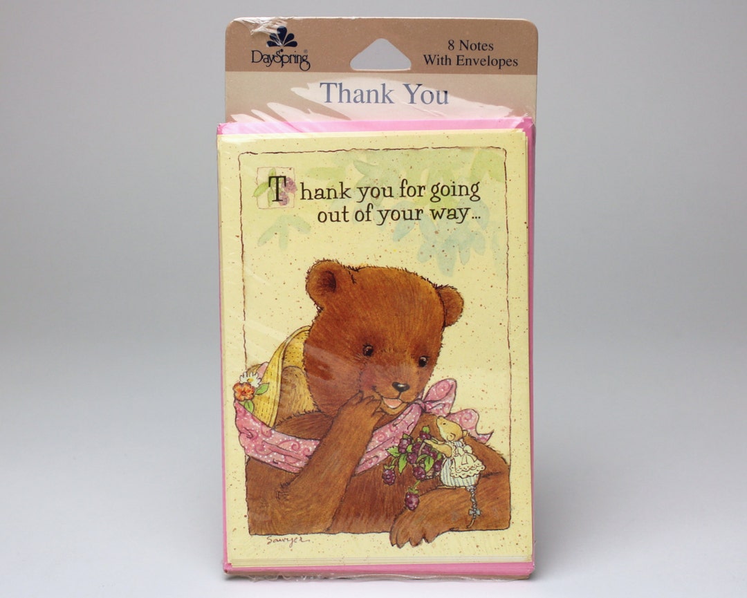 Vintage Dayspring Thank You Cards, Set of 8 - "thank You for Going Out ...