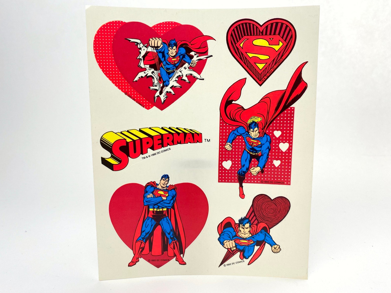 Vintage Superman Sticker Sheet 90s American Greetings DC - Etsy
