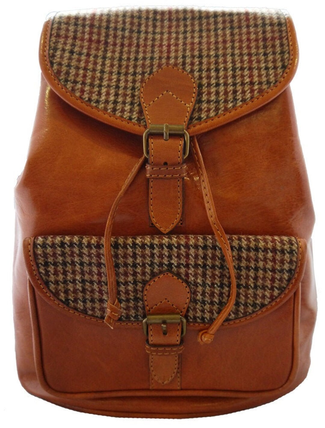 Tan Leather and Yorkshire Tweed Rucksack - Etsy