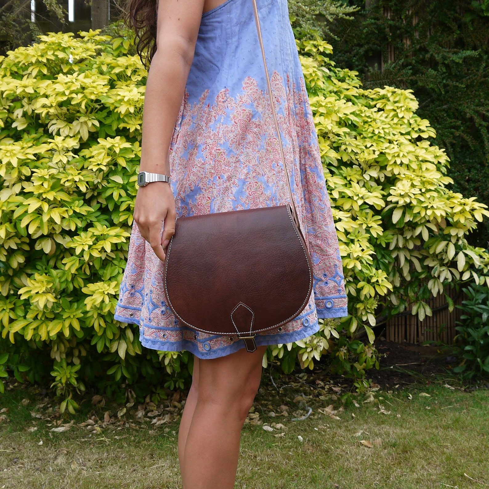 Leather Saddle Bag in Tan- Vintage Crossbody Purse for Her-3rd ...