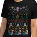 Cute Video Game Gaming Gamer Vintage RPG Winter Christmas Fantasy Black ...