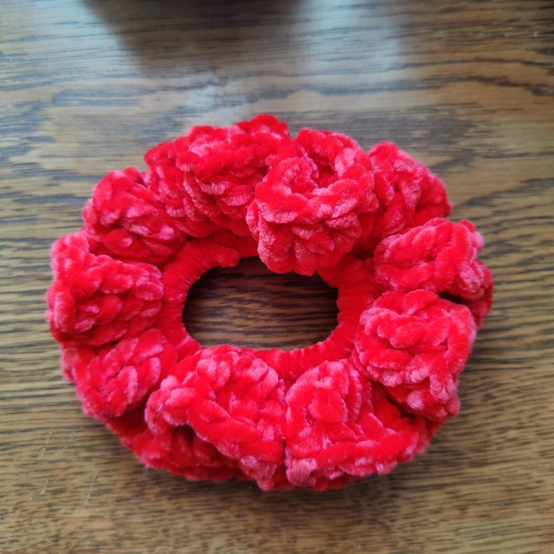 Crochet Velvet Hair Scrunchies - Etsy