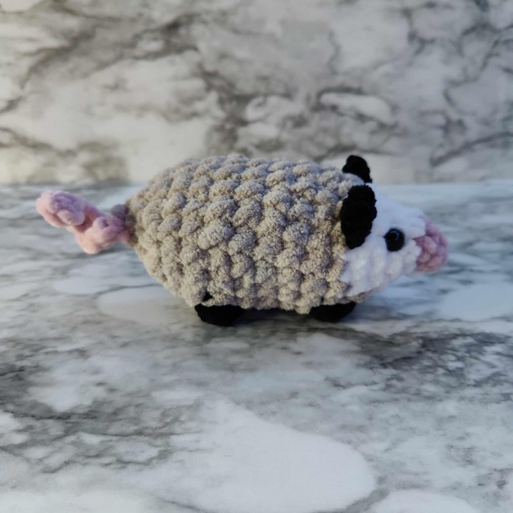 Crochet Opossum Pattern No Sew PDF Download, No Sew Amigurumi, Mini ...