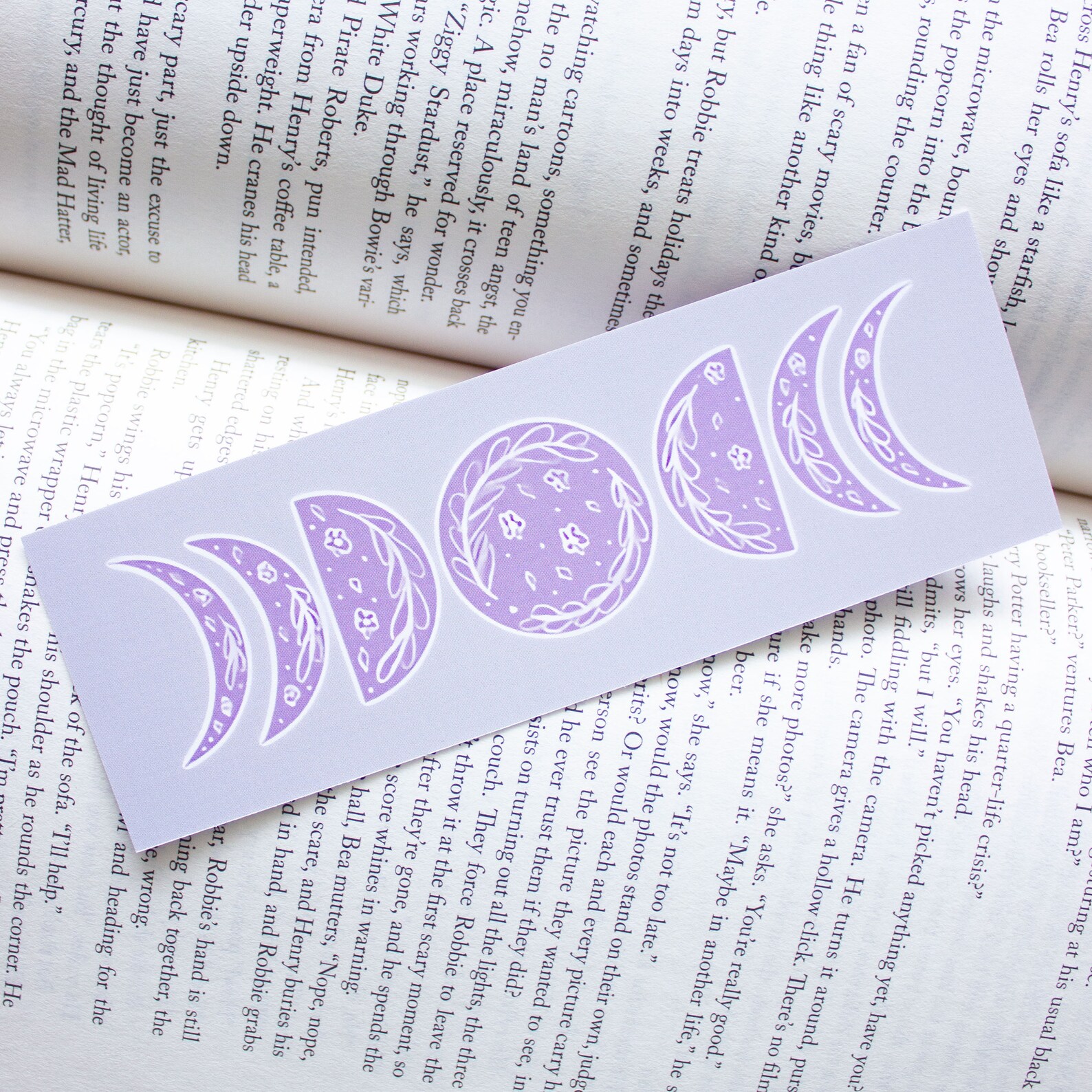 Moon Phase Bookmark | Phases of the Moon | Illustrated Bookmark ...