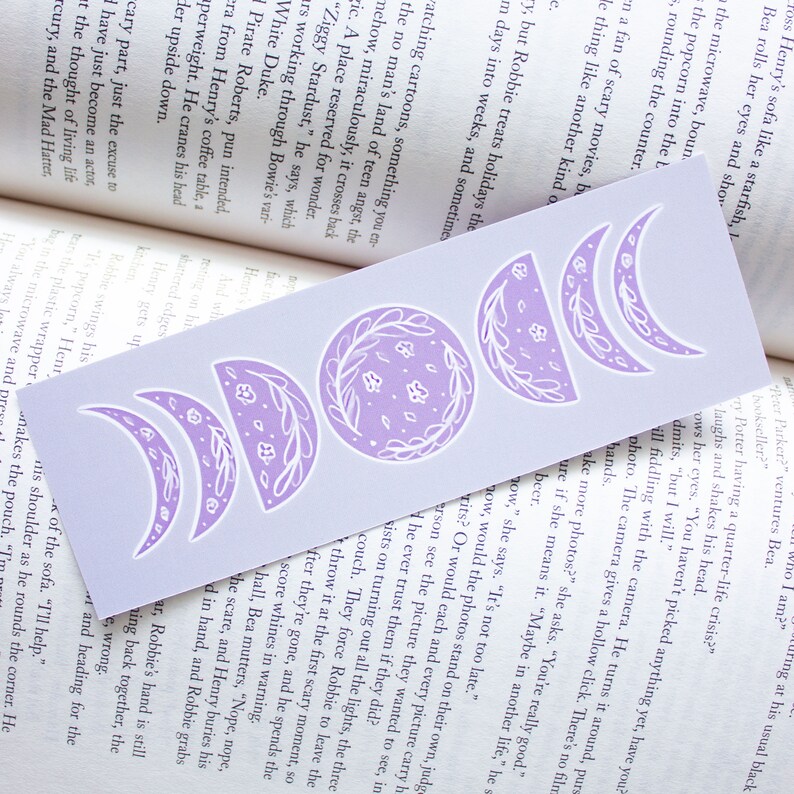 Moon Phase Bookmark | Phases of the Moon | Illustrated Bookmark ...