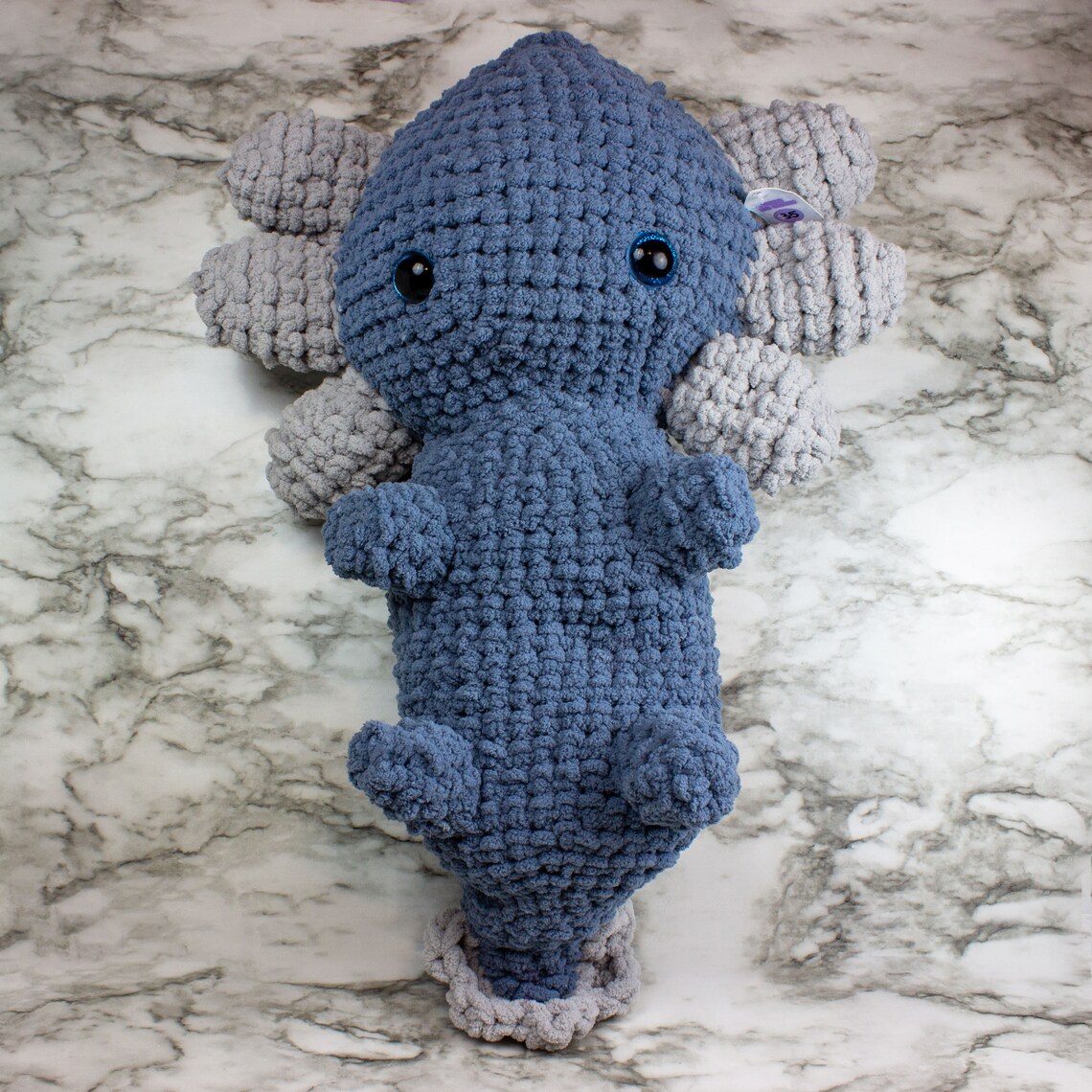 Axolotl Crochet Plushie, Crochet Blanket Yarn Plushie, Crochet Axolotl ...