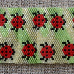Ladybug Cuff Even Count Peyote - Etsy