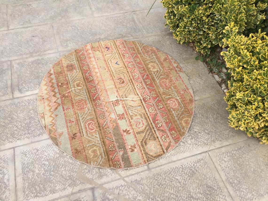 3.1 x 3.1 ft Round Rug Small Carpet rug Carpet rug Door | Etsy