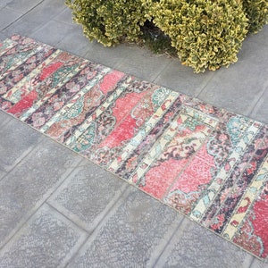 Muted Red Color Patchwork Rug Runner Decorative Home Decor - Etsy
