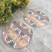 Pair Round Rug Patchwork Rug Wool Carpet Rug Handmade - Etsy