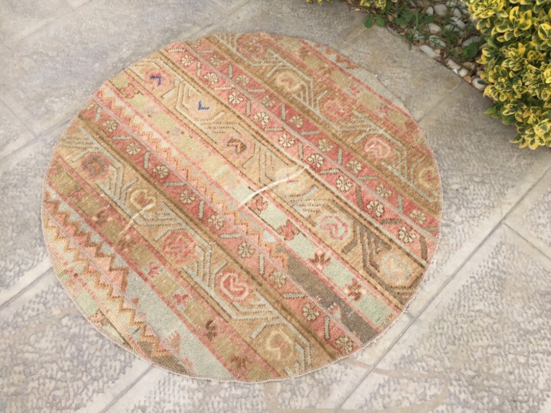 3.1 X 3.1 Ft Round Rug, Small Carpet Rug, Carpet Rug, Door Mat ...