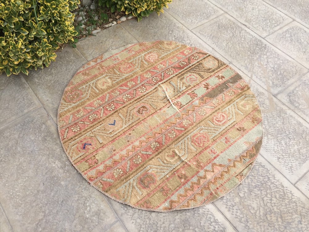 3.1 x 3.1 ft Round Rug Small Carpet rug Carpet rug Door | Etsy