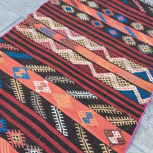 3.1 X 5 Ft Bohemian Kilim Rug, Kitchen Rug, Turkish Kilim Rug ...