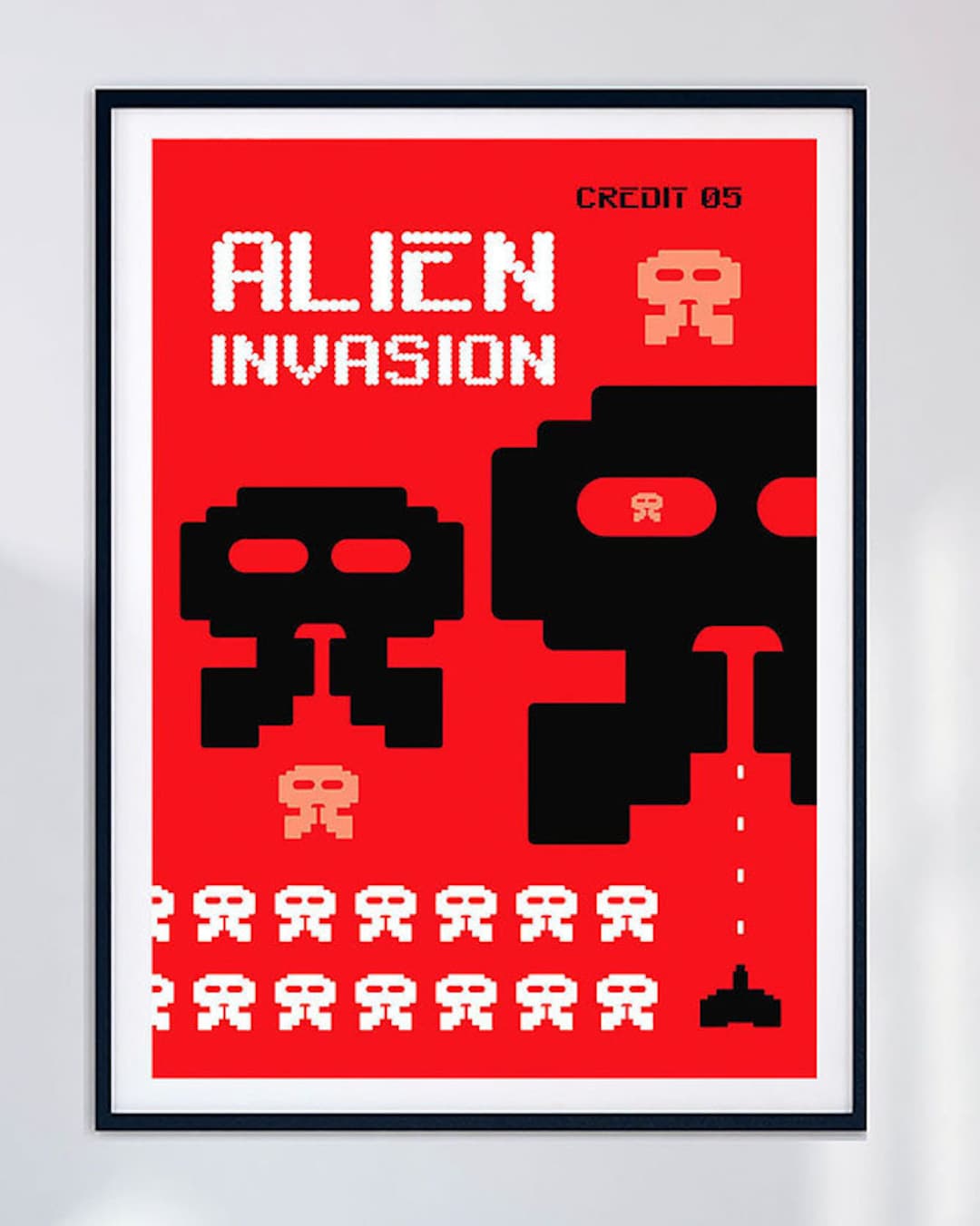 Space Invader Print Retro Space Invaders Poster Retro Gamer - Etsy