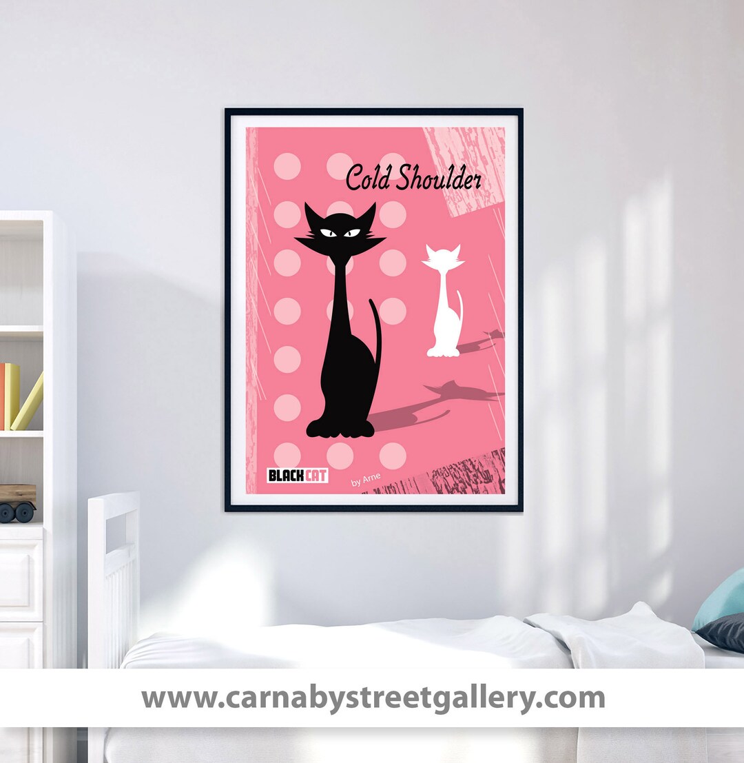 Cat Print Black Cat Print Cats Art Cats Design Cat Decor Etsy