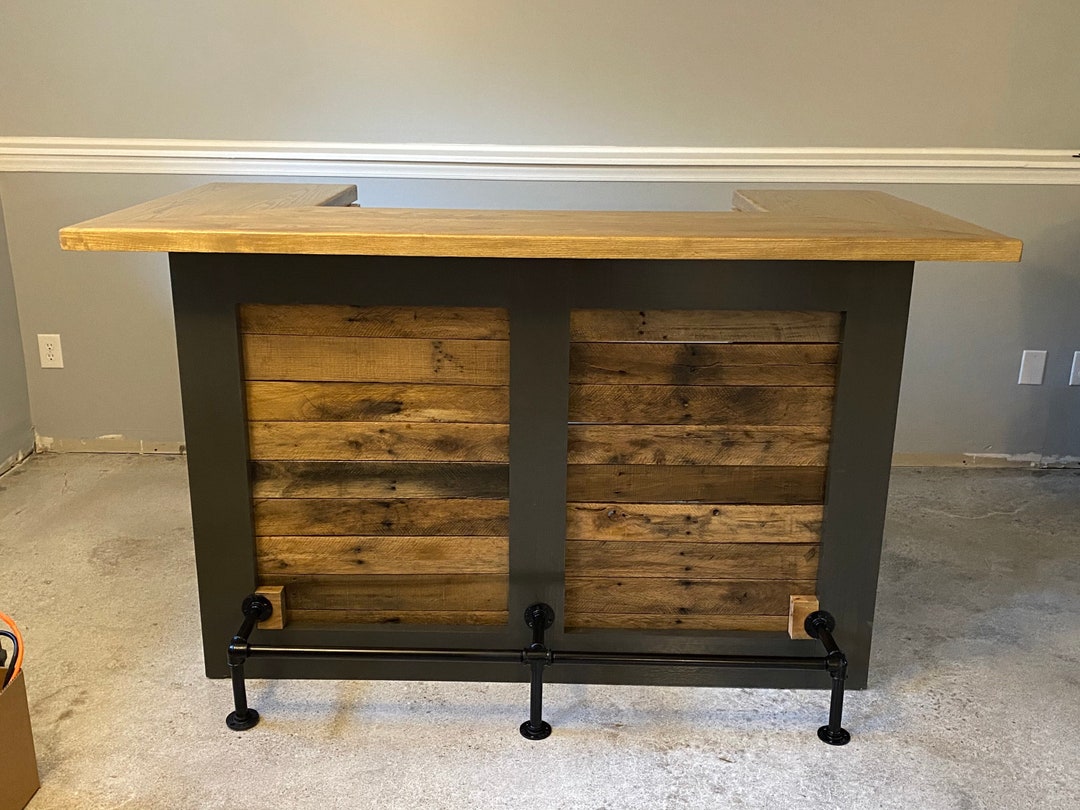 Custom Rustic U-shaped Bar - Etsy