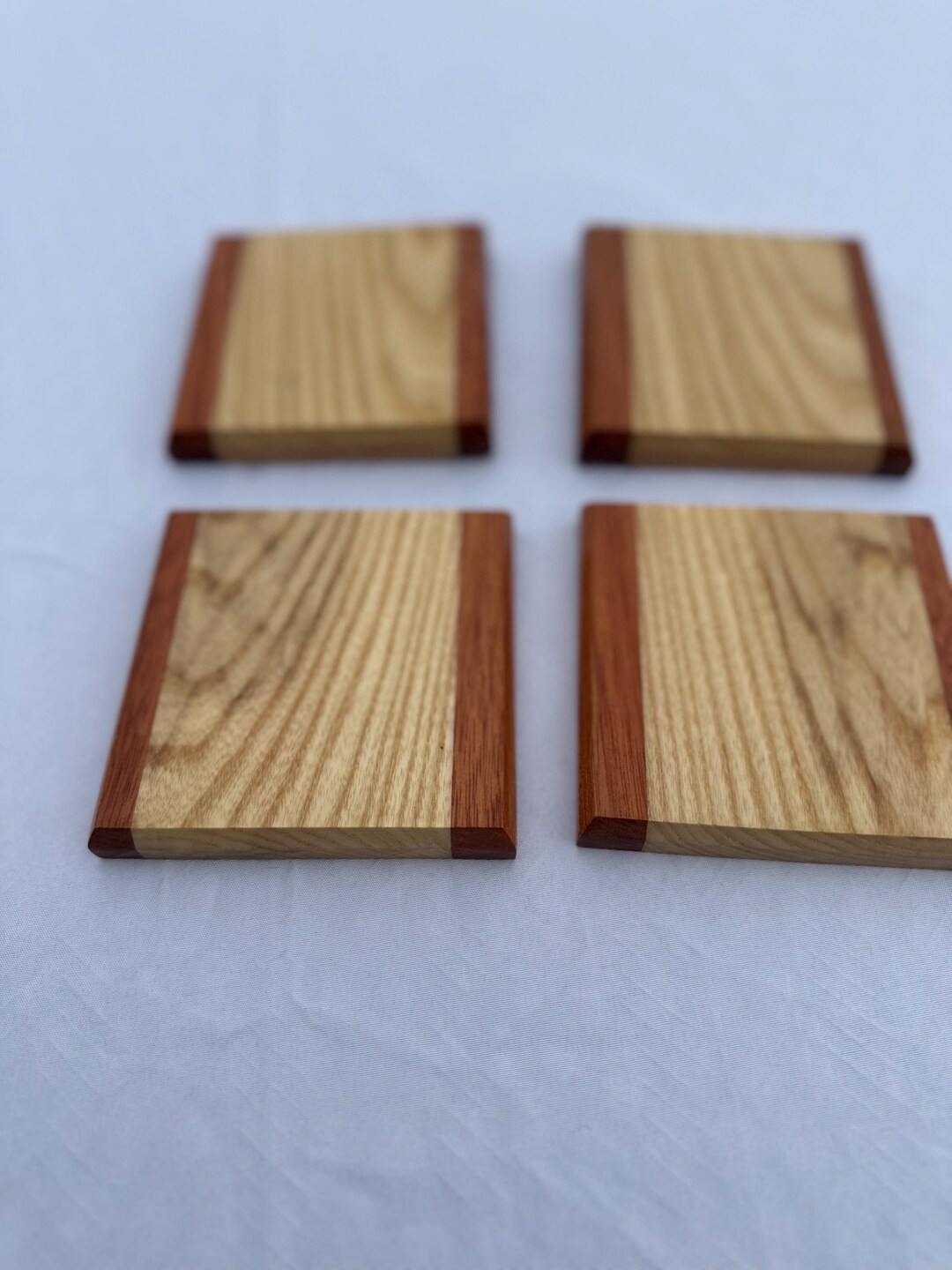 Handmade Wooden Coasters - Set of 4 - Etsy