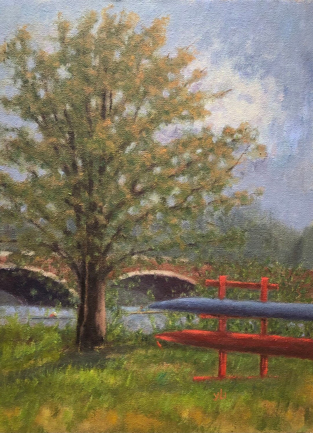 Charles River With Eliot Bridge and Canoes Near Harvard Bridge - Etsy