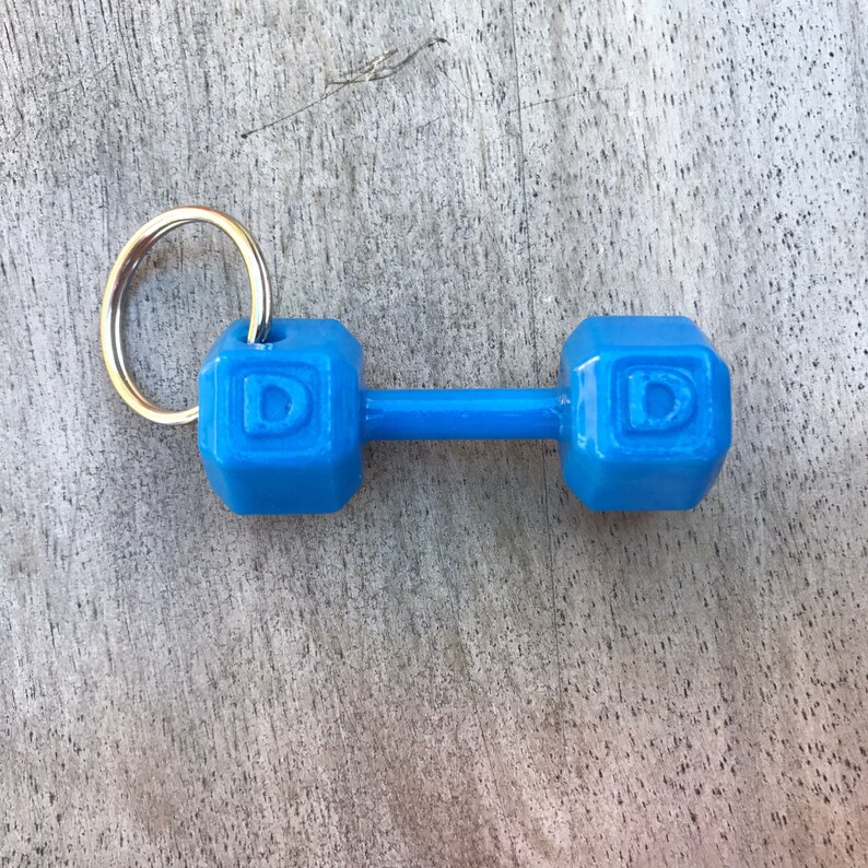 3D printed Dumbbell Keychain | Etsy
