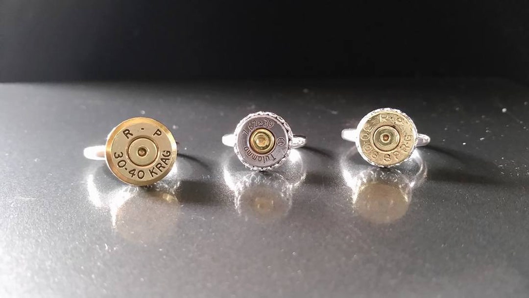 Sterling Silver Bullet Rings - Etsy
