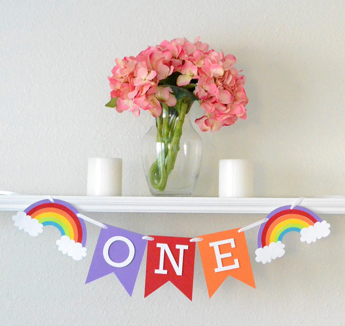 First Birthday Rainbow Decoration Rainbow Party Banner 1st | Etsy