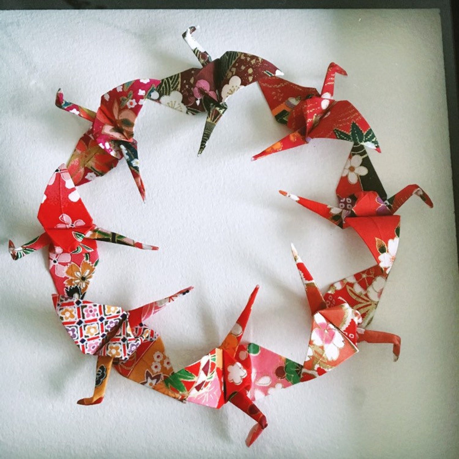 Red Origami Frame Art Red Paper Art Red Wall Decor Origami - Etsy