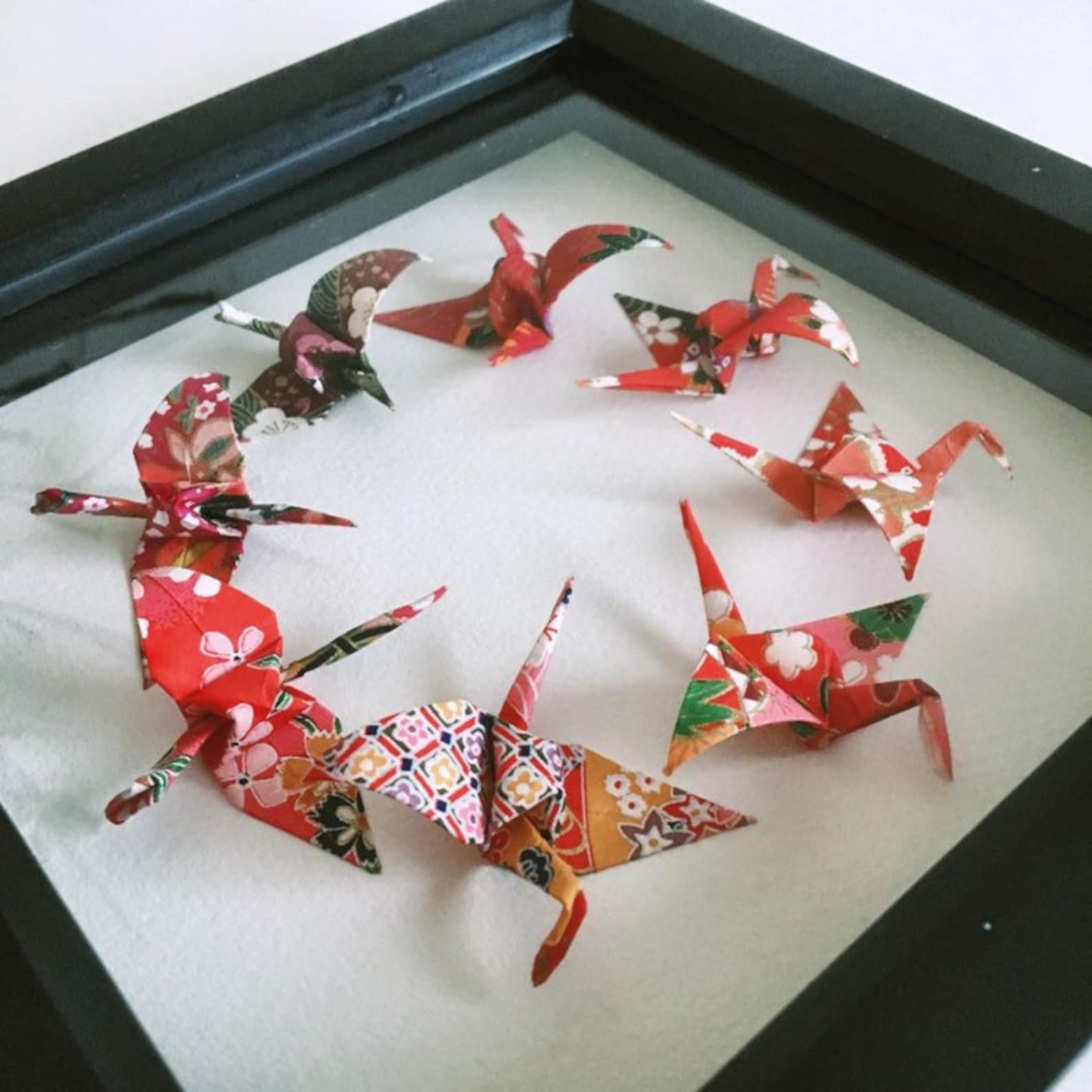 Red Origami Frame Art Red Paper Art Red Wall Decor Origami - Etsy