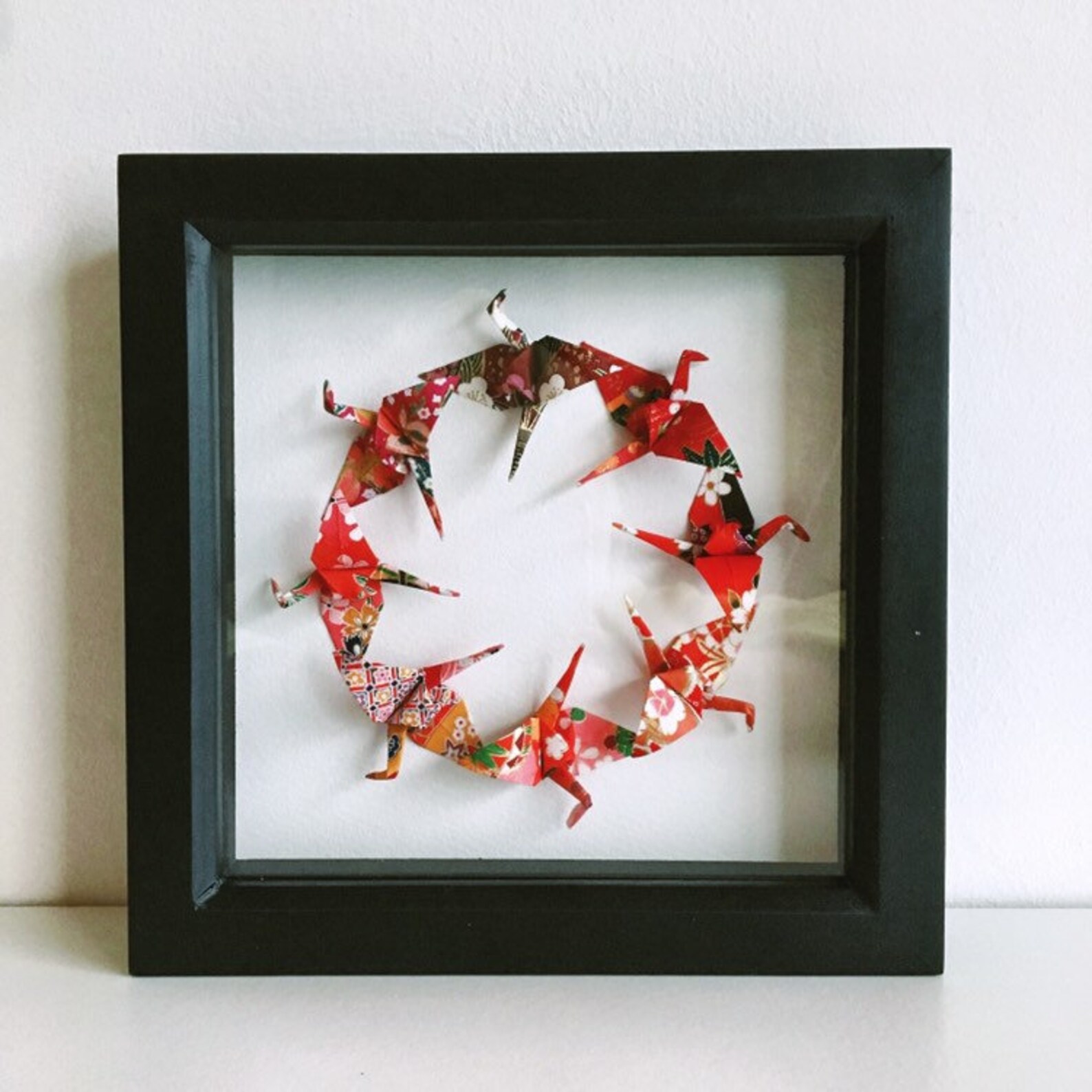 Red Origami Frame Art Red Paper Art Red Wall Decor Origami - Etsy