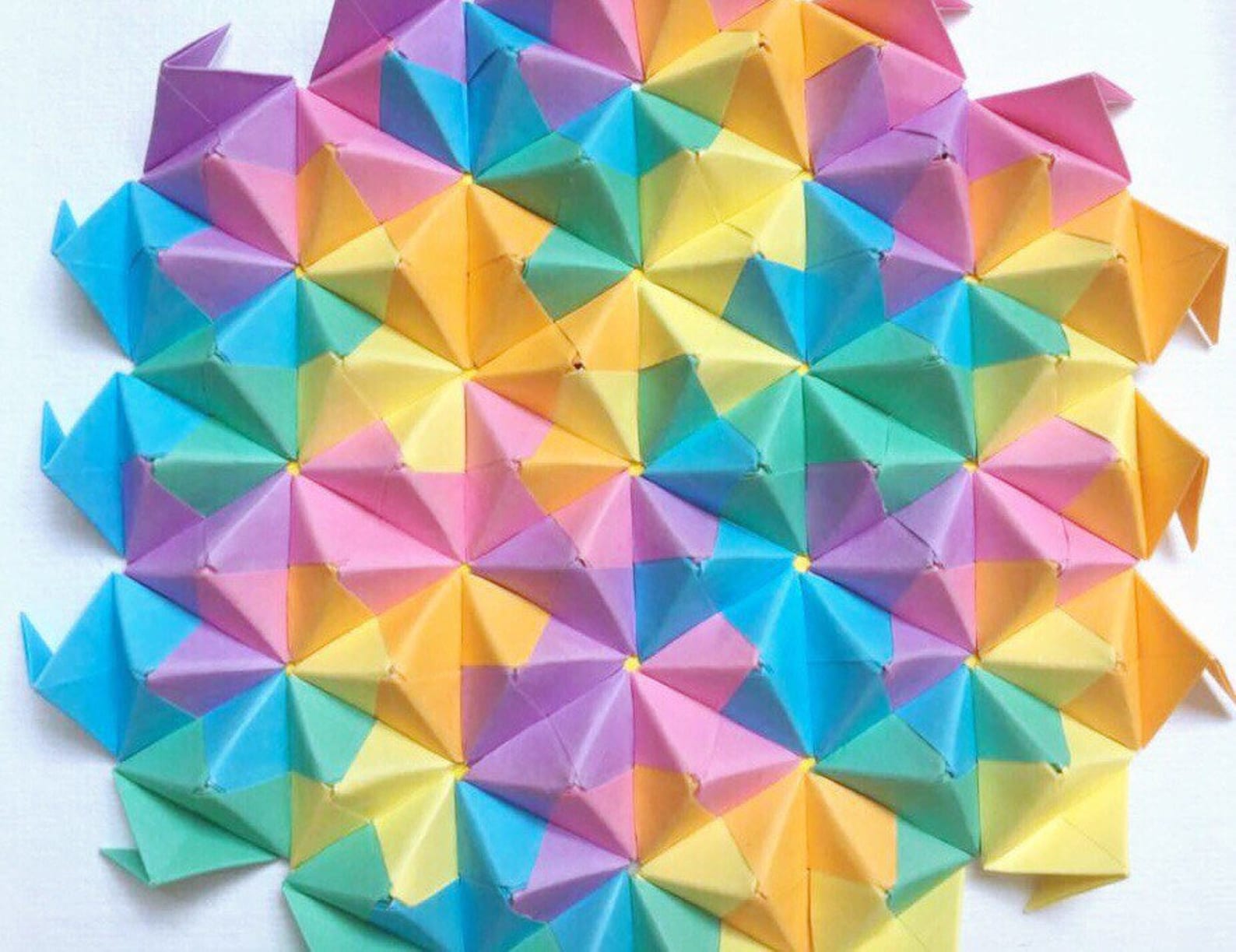 Colourful Origami Wall Art Modular Origami Art 3D Origami - Etsy UK