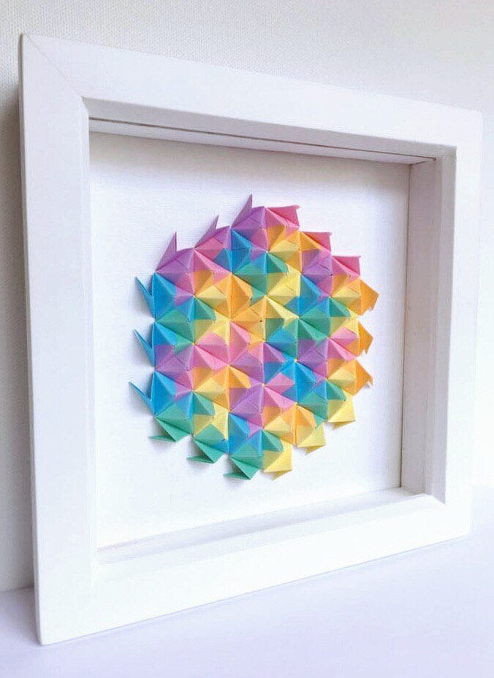 Colourful Origami Wall Art Modular Origami Art 3D Origami | Etsy