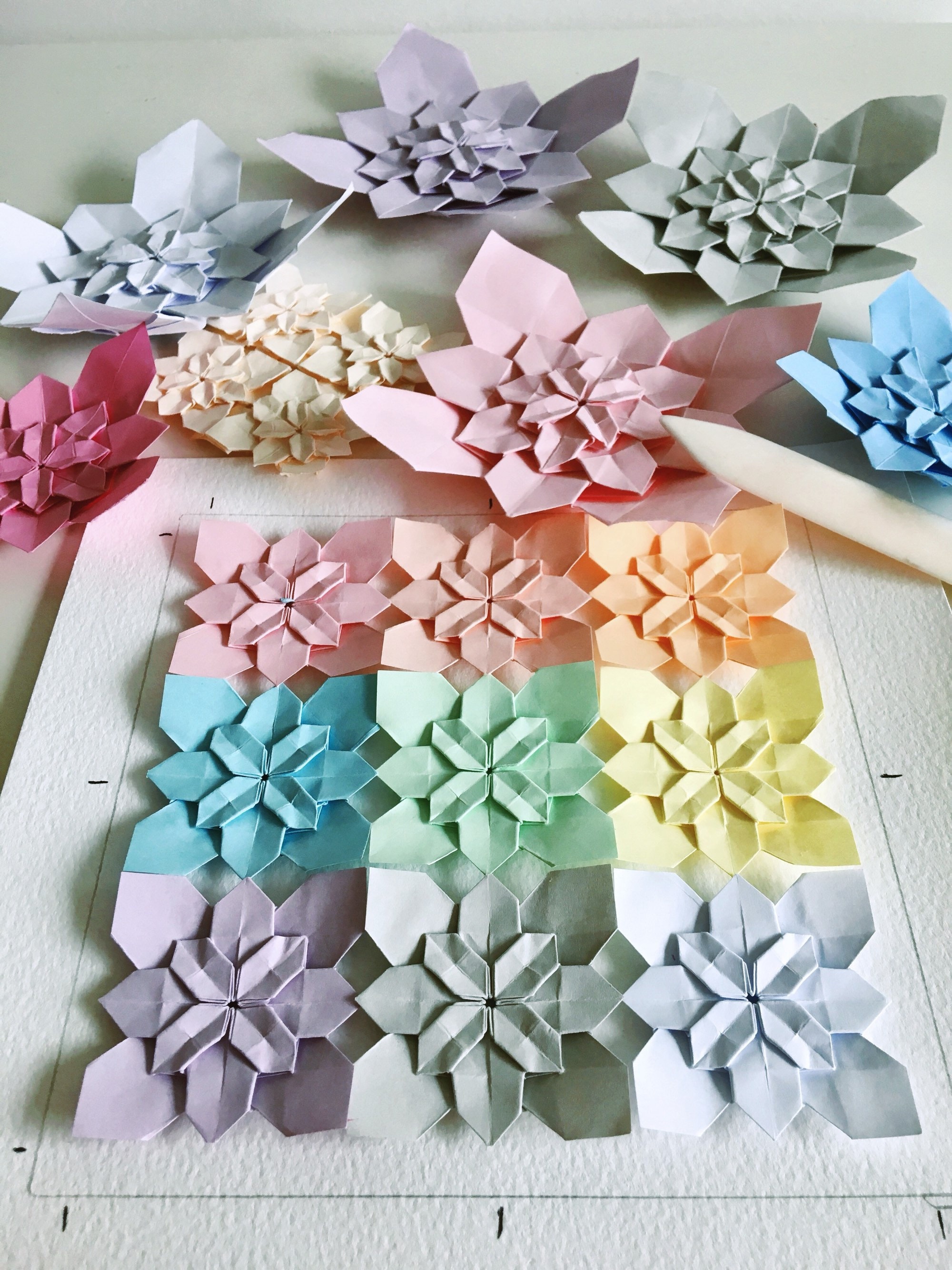 Paper Flower Wall Art Origami Flower Wall Art Paper Flower - Etsy UK