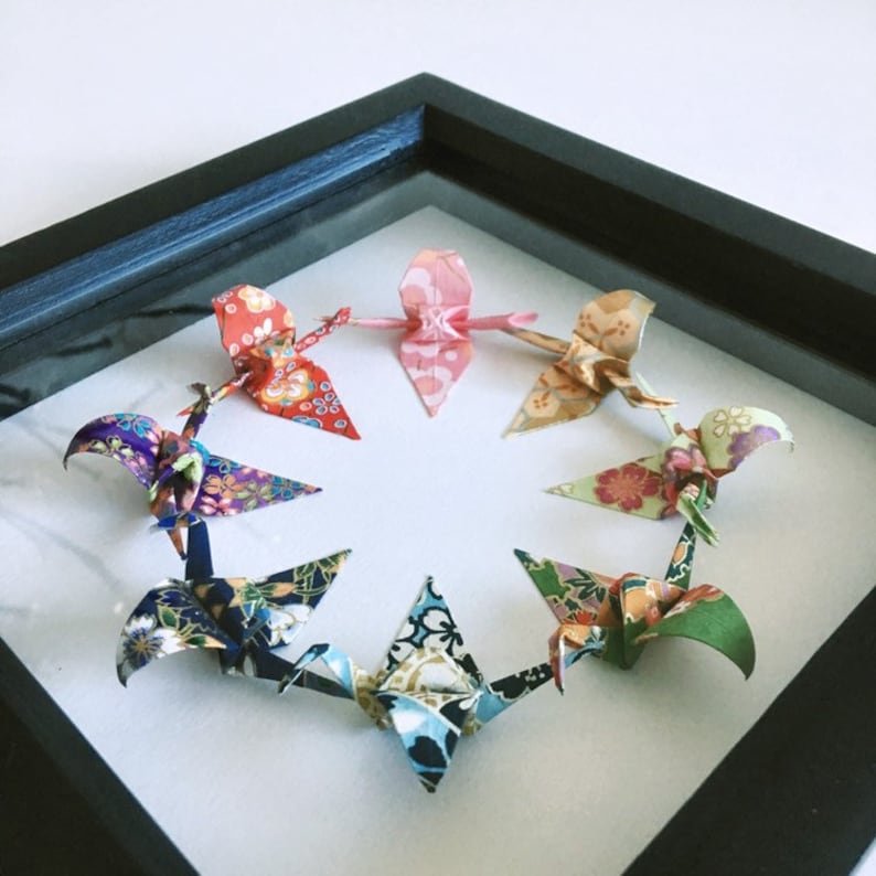 Origami Wall Art Origami Crane Origami Gift Paper Wall Art | Etsy
