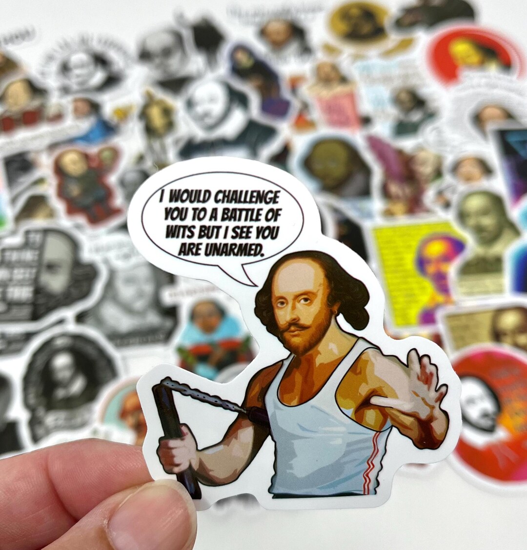 Funny Shakespeare Stickers: Literary Book Lover Gift - Etsy