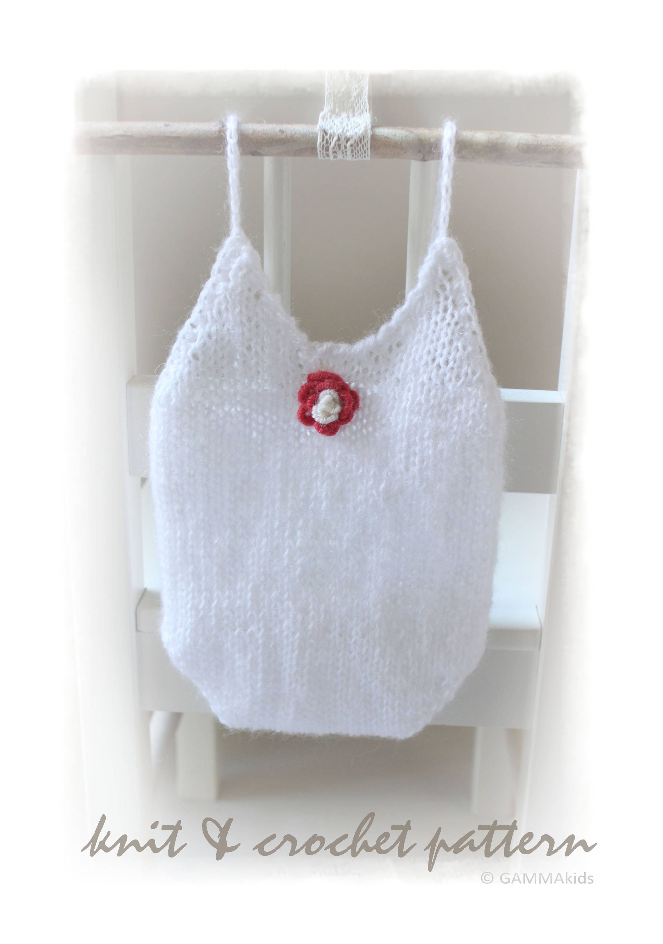 DIY Newborn Knitting, Tutorial Baby Girl Bodysuit, Babies PDF Knit ...